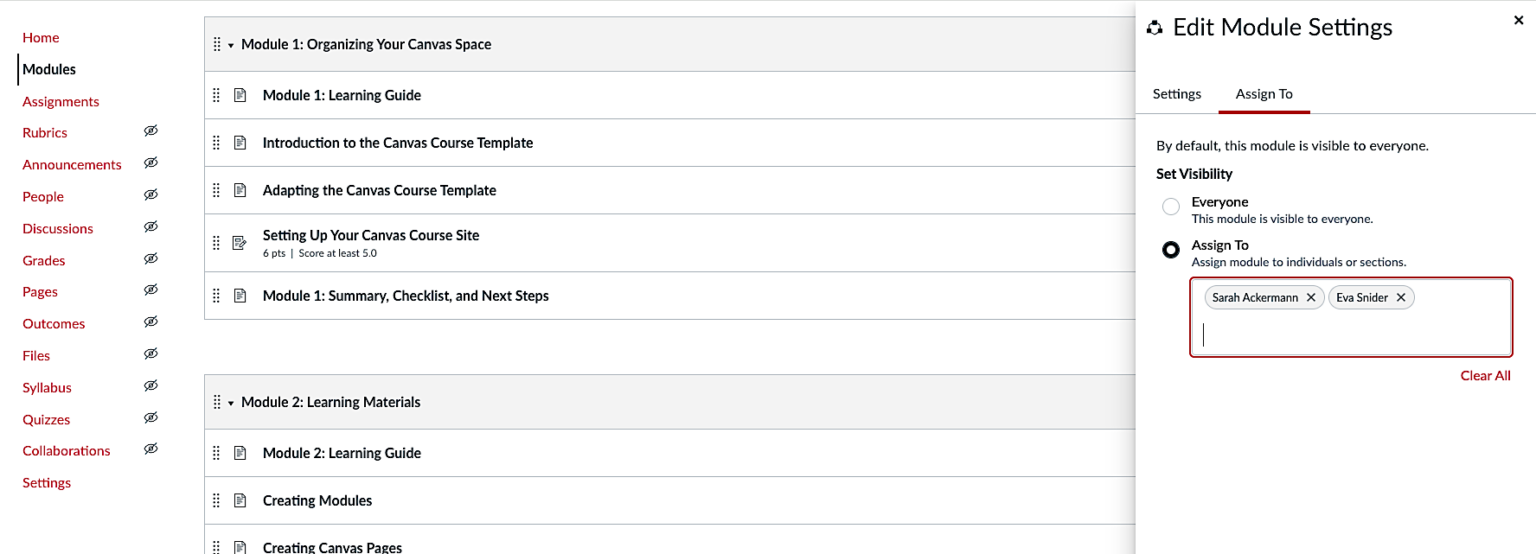 New in Canvas: Releasing Modules and Pages to Students - The Teaching ...