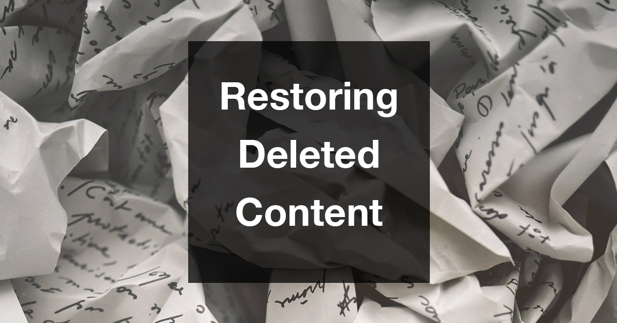Canvas Magic: Restoring Deleted Content - The Teaching Innovation Blog